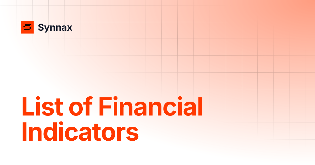 List of Financial Indicators | Synnax